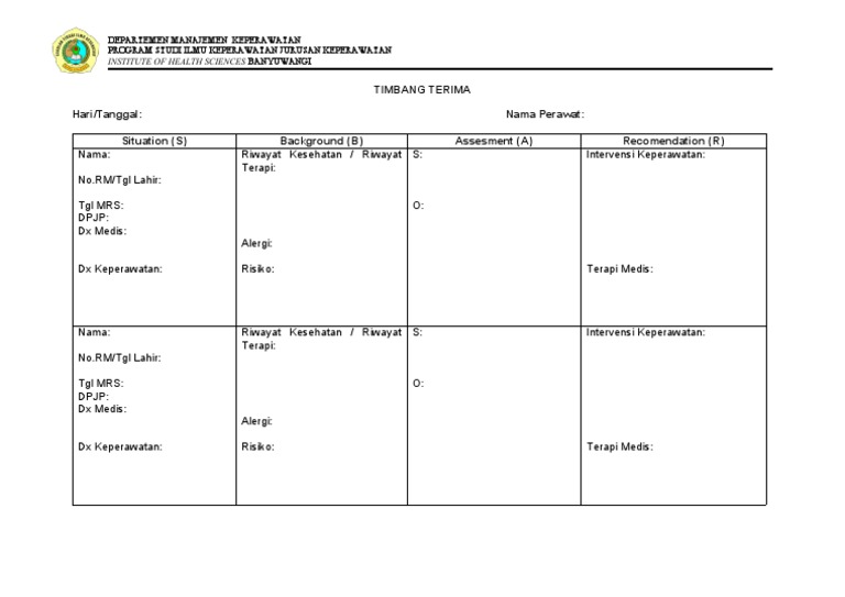 Form Timbang Terima Sbar | PDF