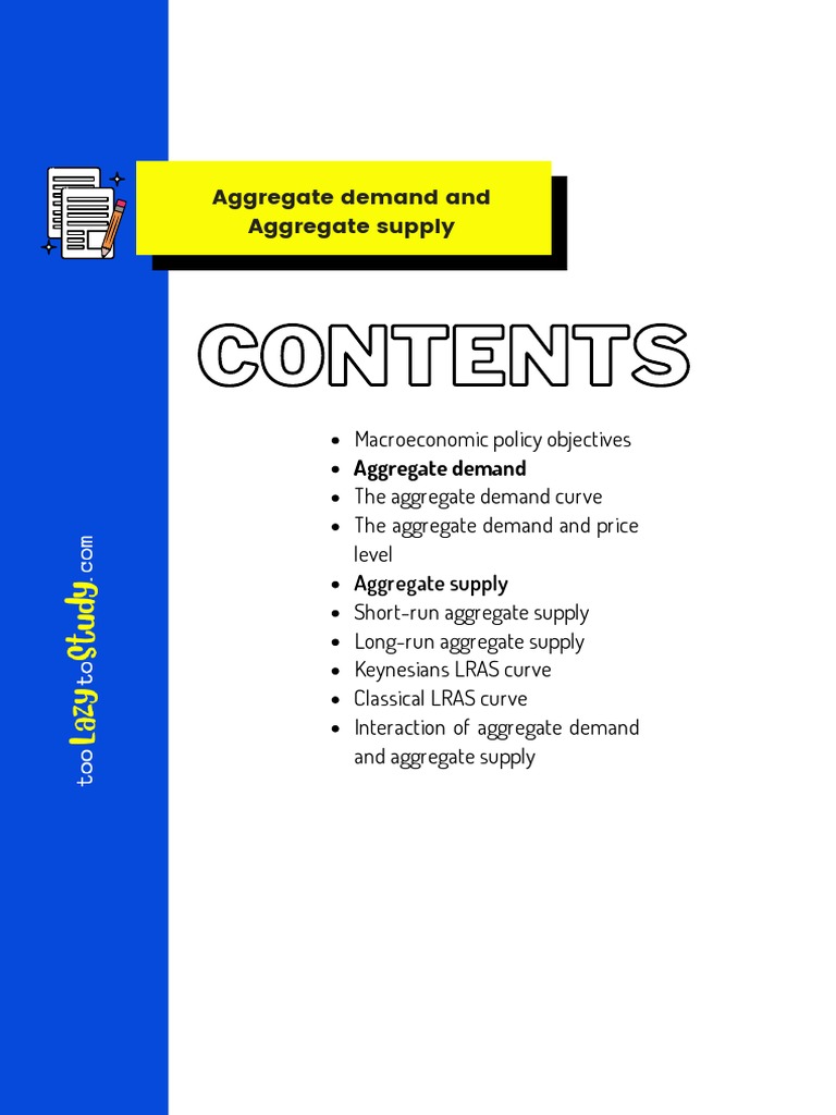 Aggregate Demand and Supply Overview | PDF | Aggregate Demand | Long ...