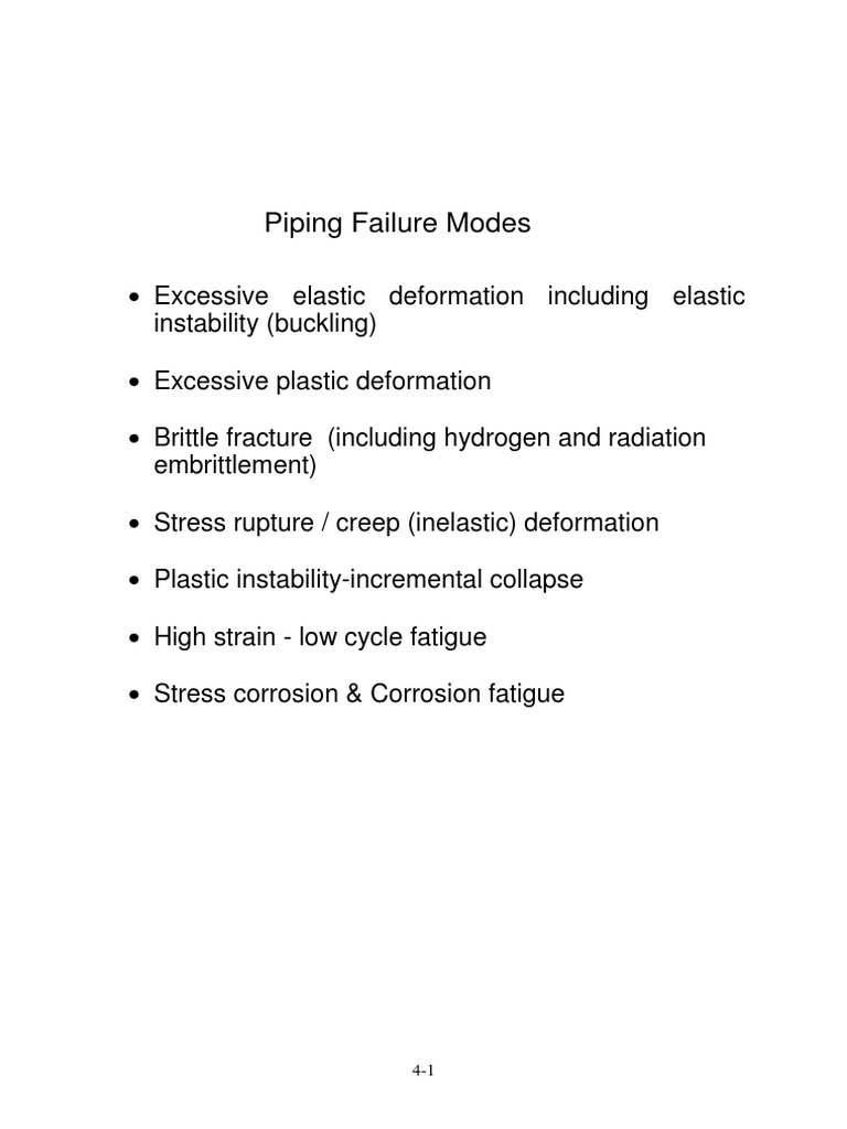Piping Failure Modes and Management | PDF | Deformation (Engineering ...