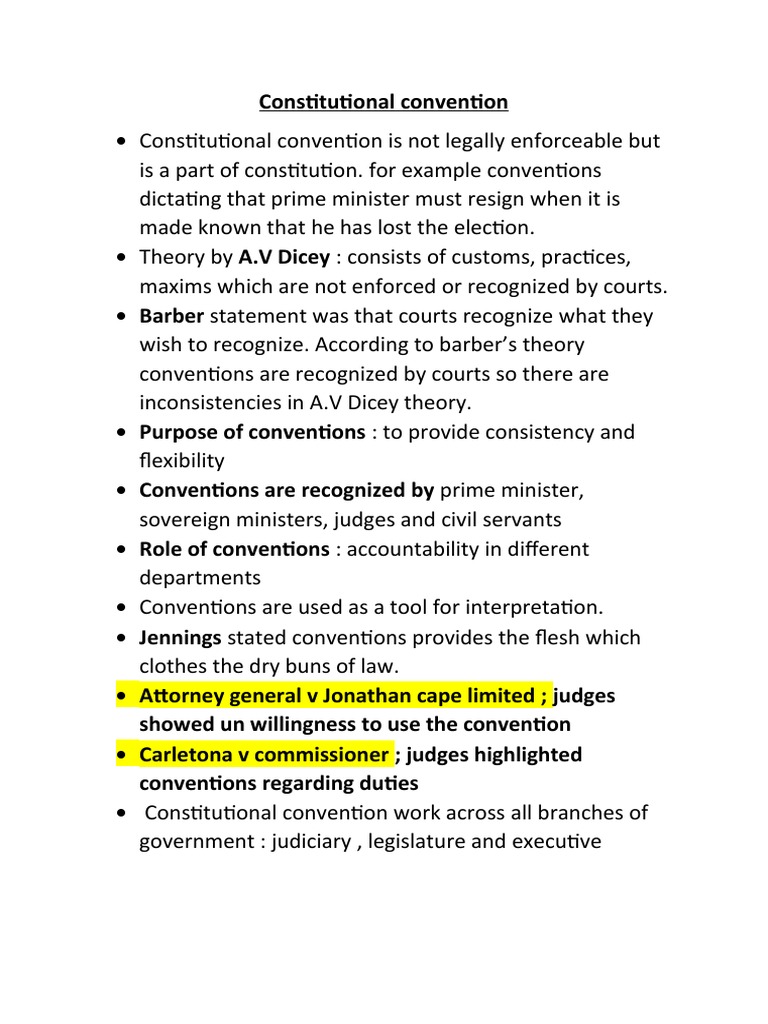 Understanding Constitutional Conventions | PDF
