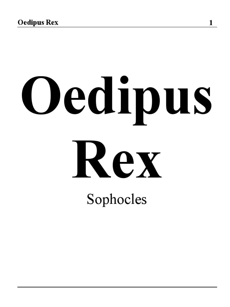 Oedipus Rex | PDF | Theban Mythology | Boeotian Mythology