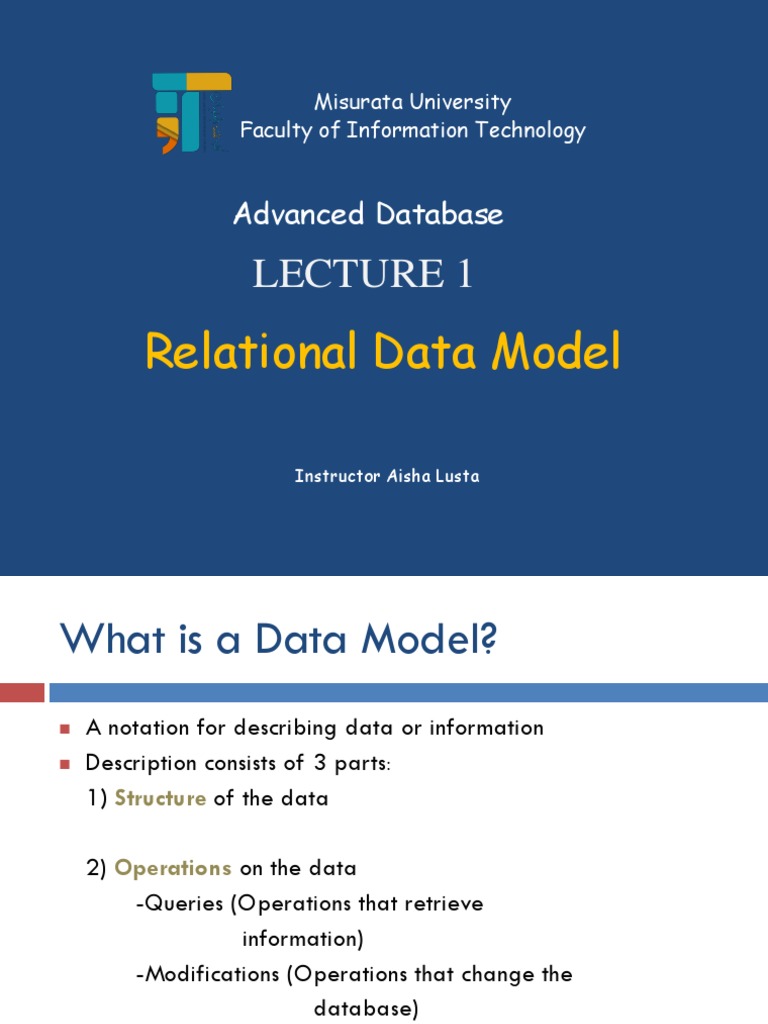 (SQL2) نظري 1 PDF | Download Free PDF | Relational Database | Relational Model