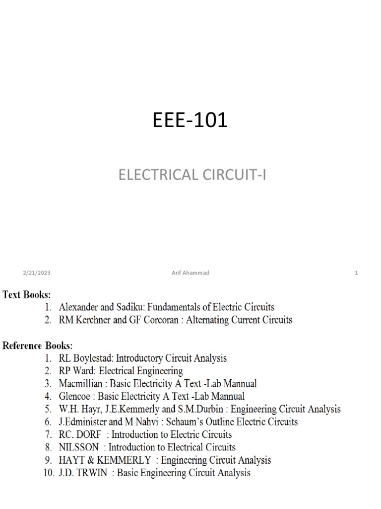 Circuit Variables & Elements | PDF