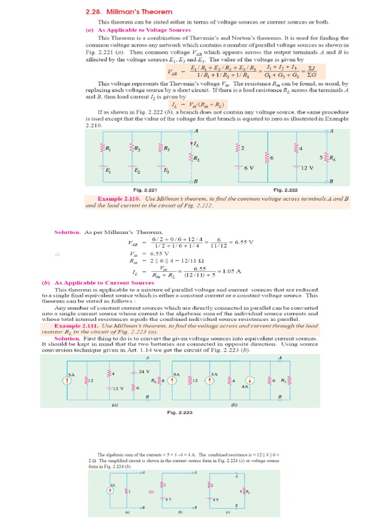 Millman's Theorem PDF | PDF