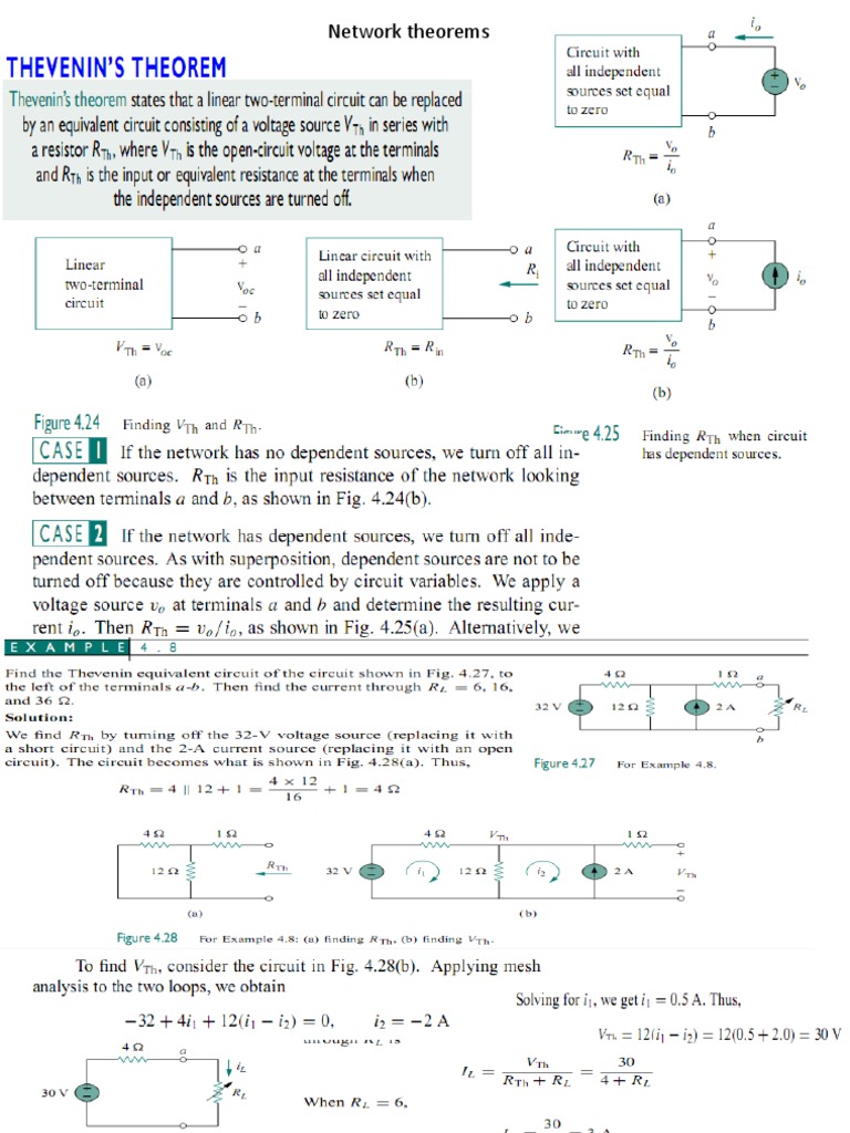 Thevenin's Theorem PDF | PDF