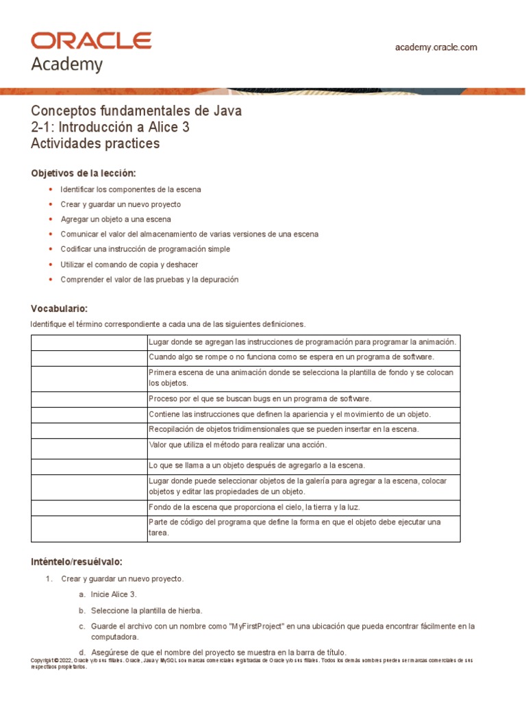 JF 2 1 Practice Esp | PDF | Programa de computadora | Programación