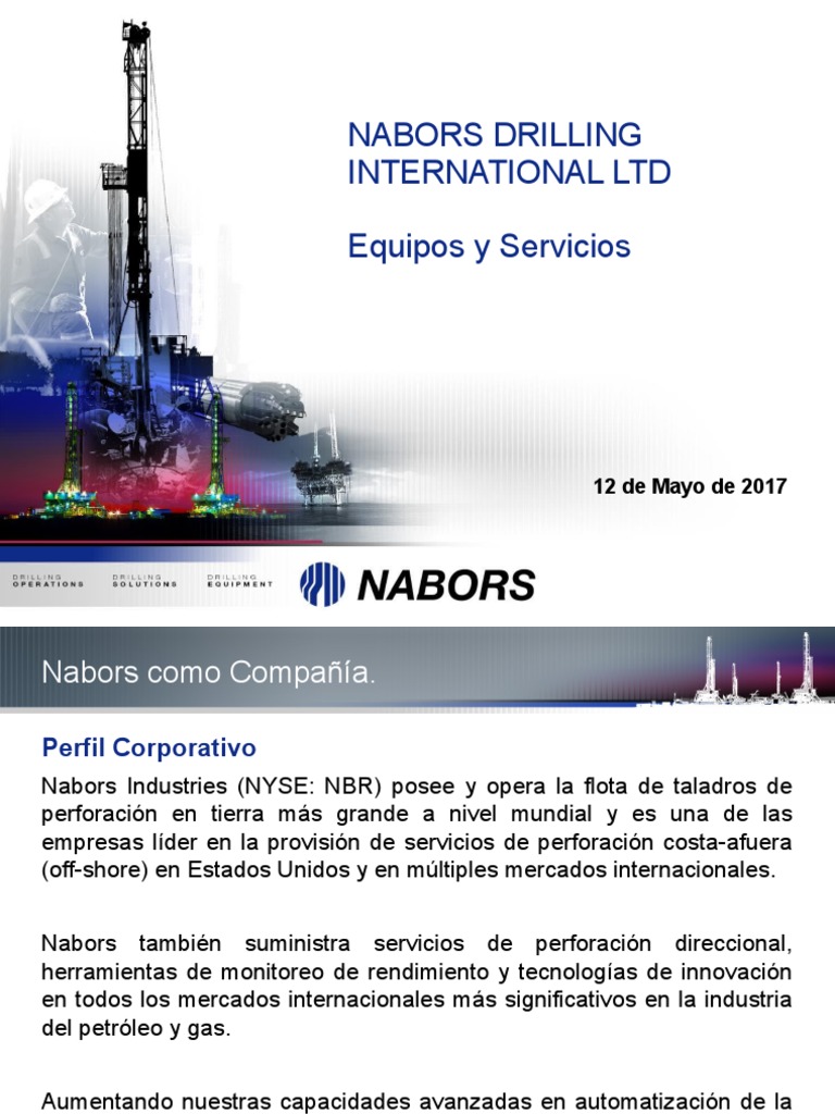 Nabors - PPT - Overview and PACE X Rigs | PDF | Ciencias fisicas