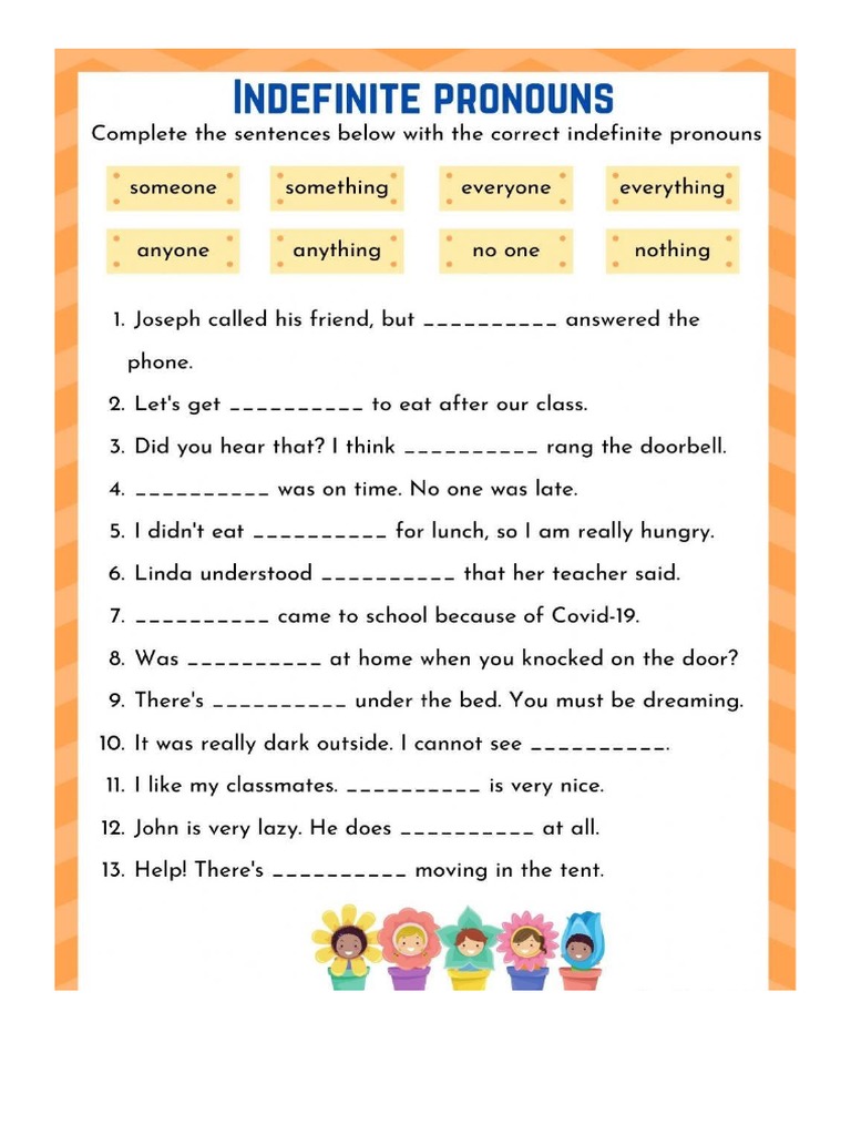 Indefinite Pronouns | PDF