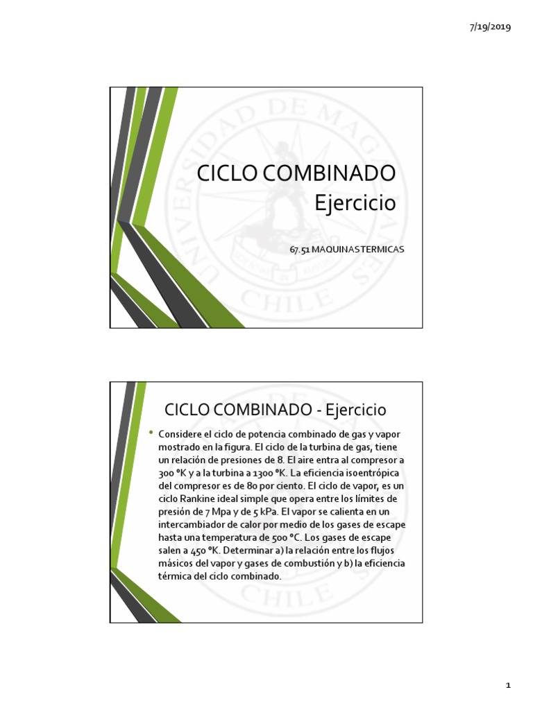 Ciclo Combinado-Exposición-Ejercicio | PDF