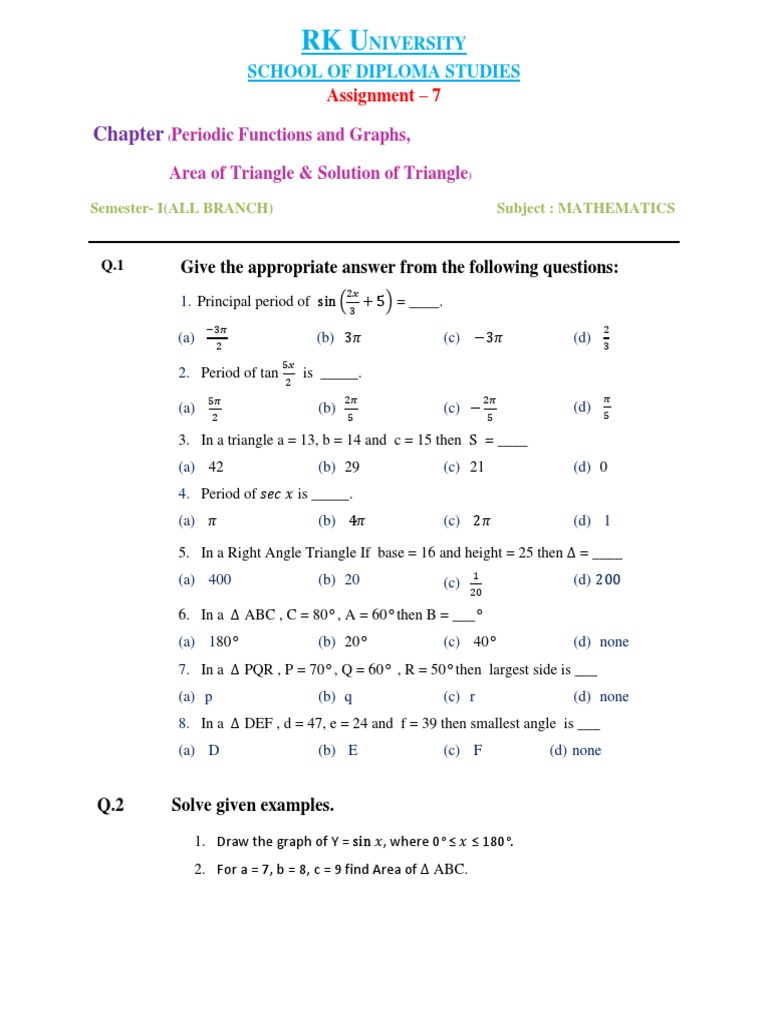 Application of Trigonometry | PDF | Triangle | Trigonometry