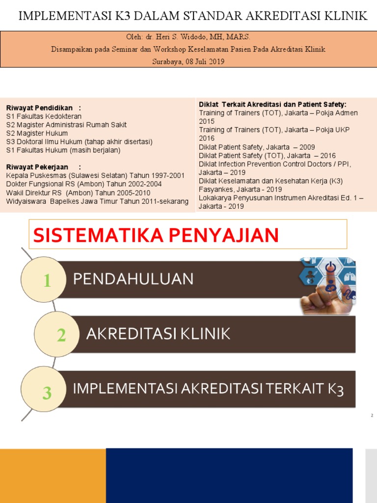 PP. Implementasi K3 Dalam Akreditasi Klinik | PDF