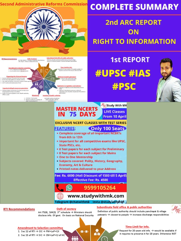 RTI Act Recommendations for Improvement | PDF | Government | Justice