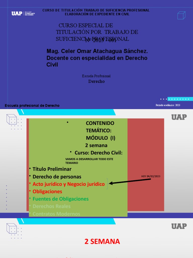2 Semana Derecho Civil - Celer Omar Atachagua Sánchez | PDF | Nulo (ley) | Justicia