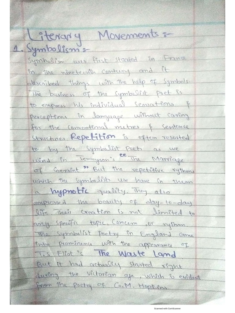 Major Literary Movements of 20th Century............. Literature | PDF