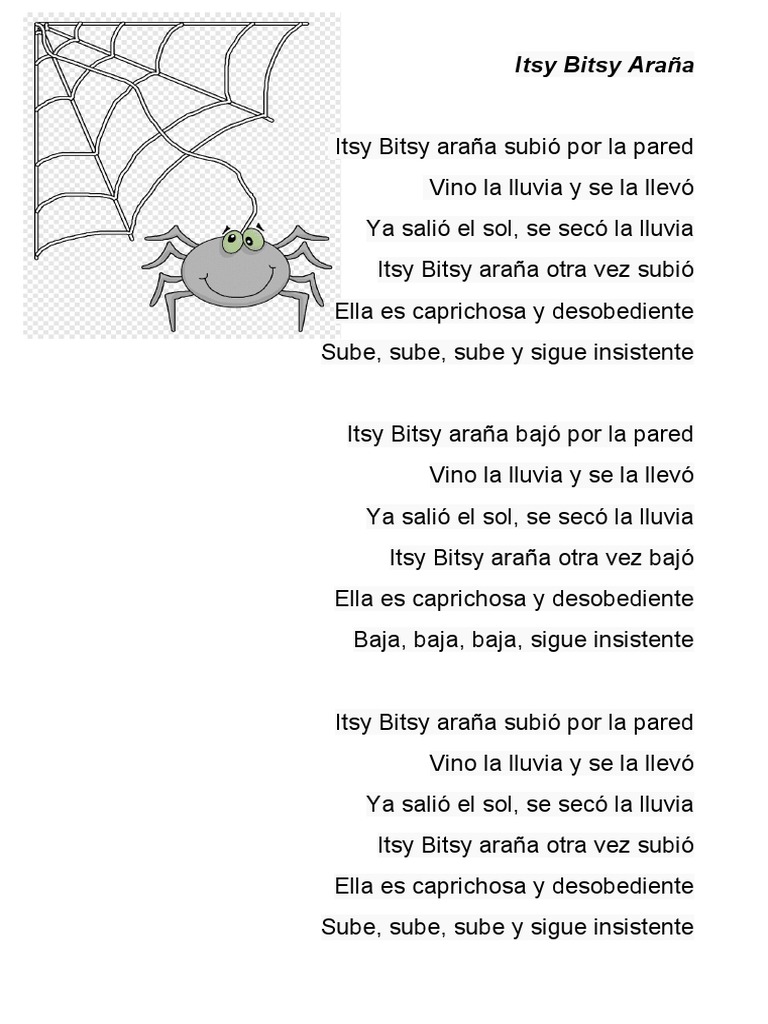 Itsy Bitsy Araña | PDF