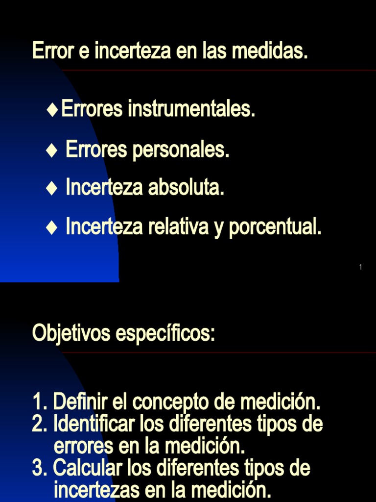 Errores e Incertezas en Medición | PDF | Medición | Science