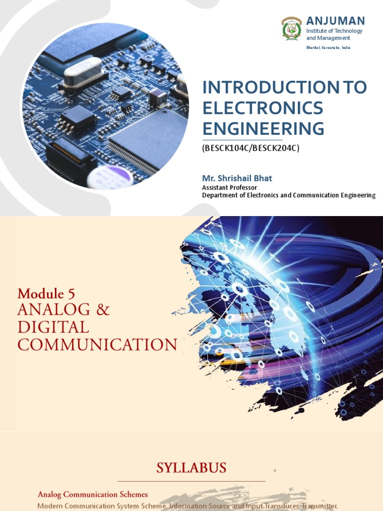 Introduction To Electronics And Communication Besck104c Besck204c