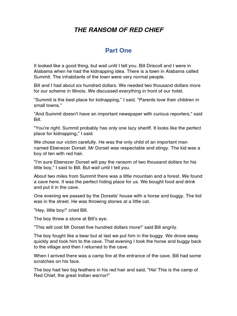 VERSÃO PB - The Ransom of Red Chief - Ebook | PDF