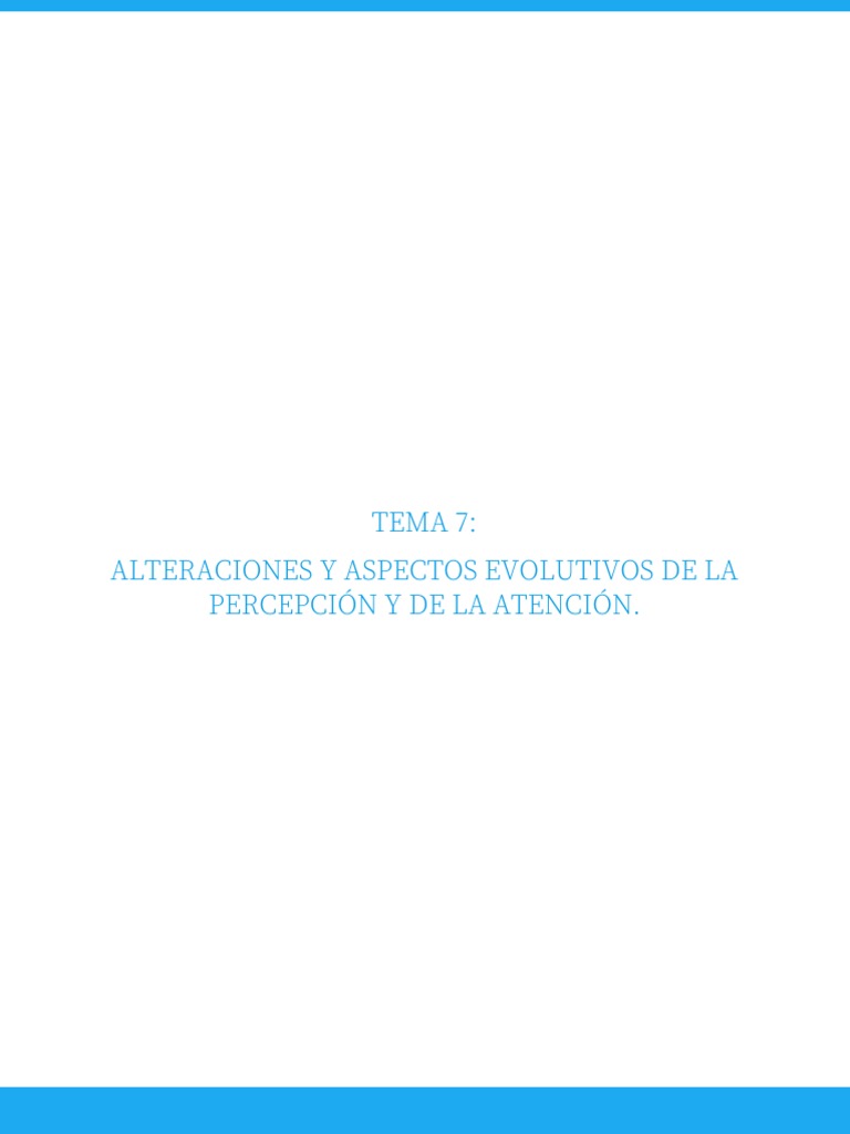 Tema 7 PDF | PDF | Desorden hiperactivo y deficit de atencion | Atención