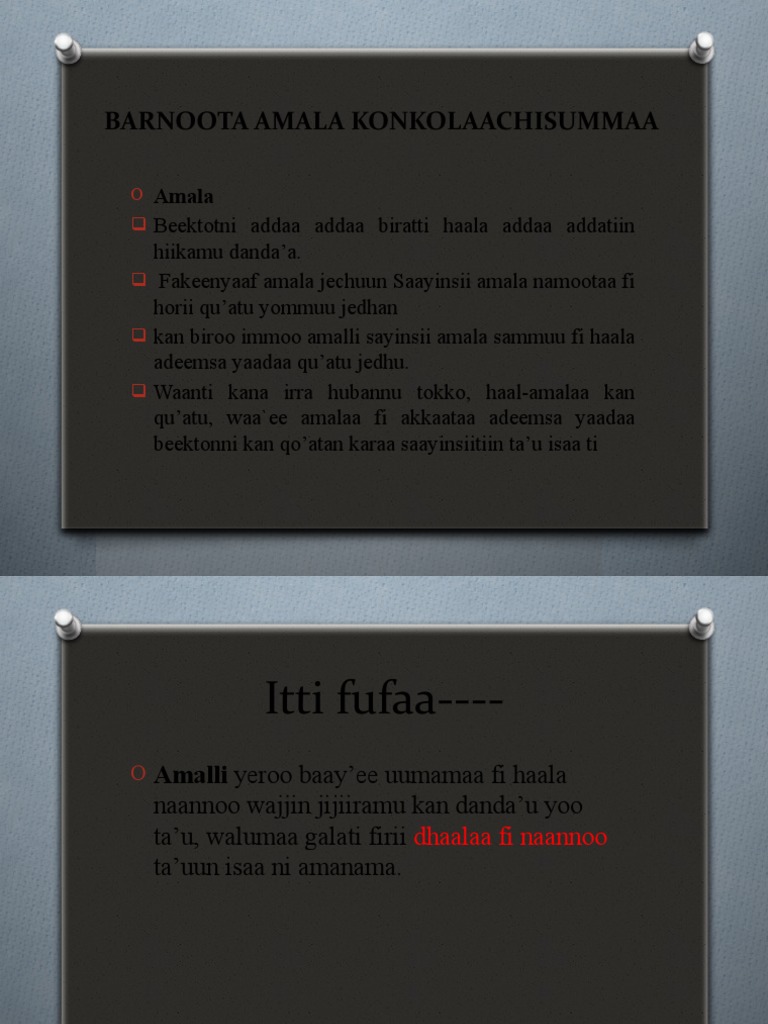 Barnoota Amala Konkolaachisummaa | PDF