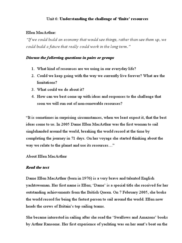 Unit 6 Environment Pdf 