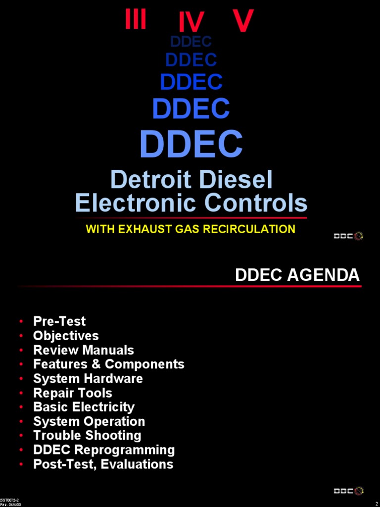 Ddec III IV V Class | PDF | Turbocharger | Fuel Injection