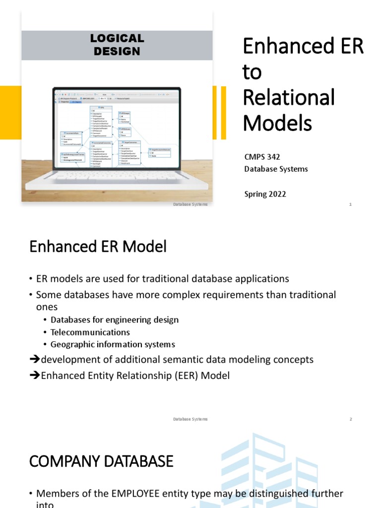 Enhanced ER and Relational Models | PDF | Relational Database | Inheritance (Object Oriented ...