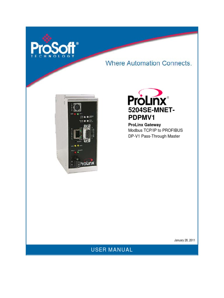 Gateway Prosoft Modbus To Profibus DP | PDF | Ip Address | Gateway ...