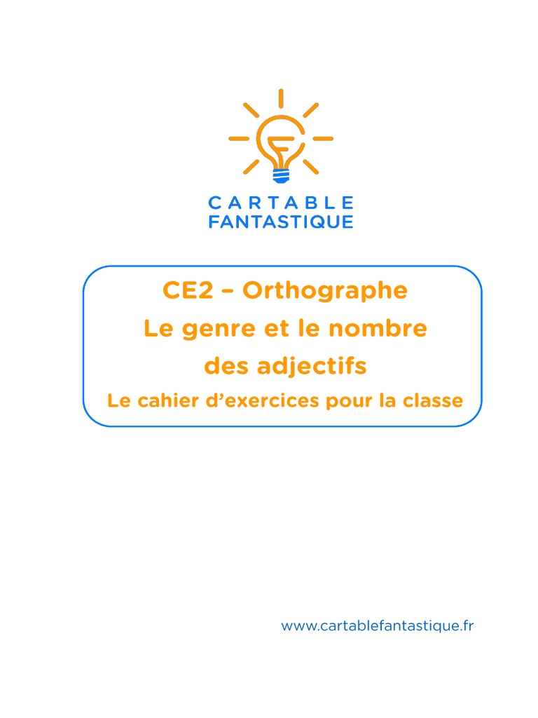 Accord des adjectifs : genre et nombre | PDF