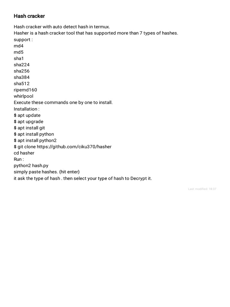 Hash Cracker PDF | PDF