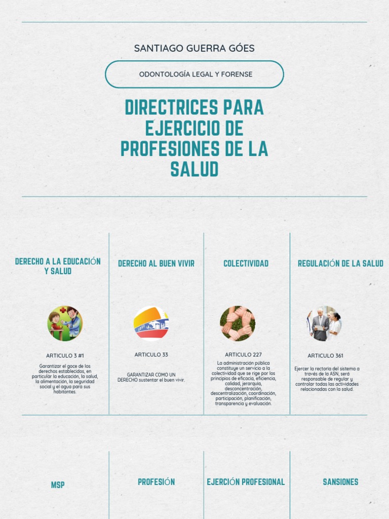 Directrices para Ejercicio de Profesiones de La Salud | PDF