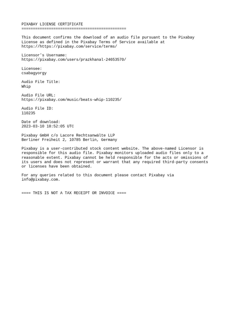 Beats Whip 110235 License | PDF