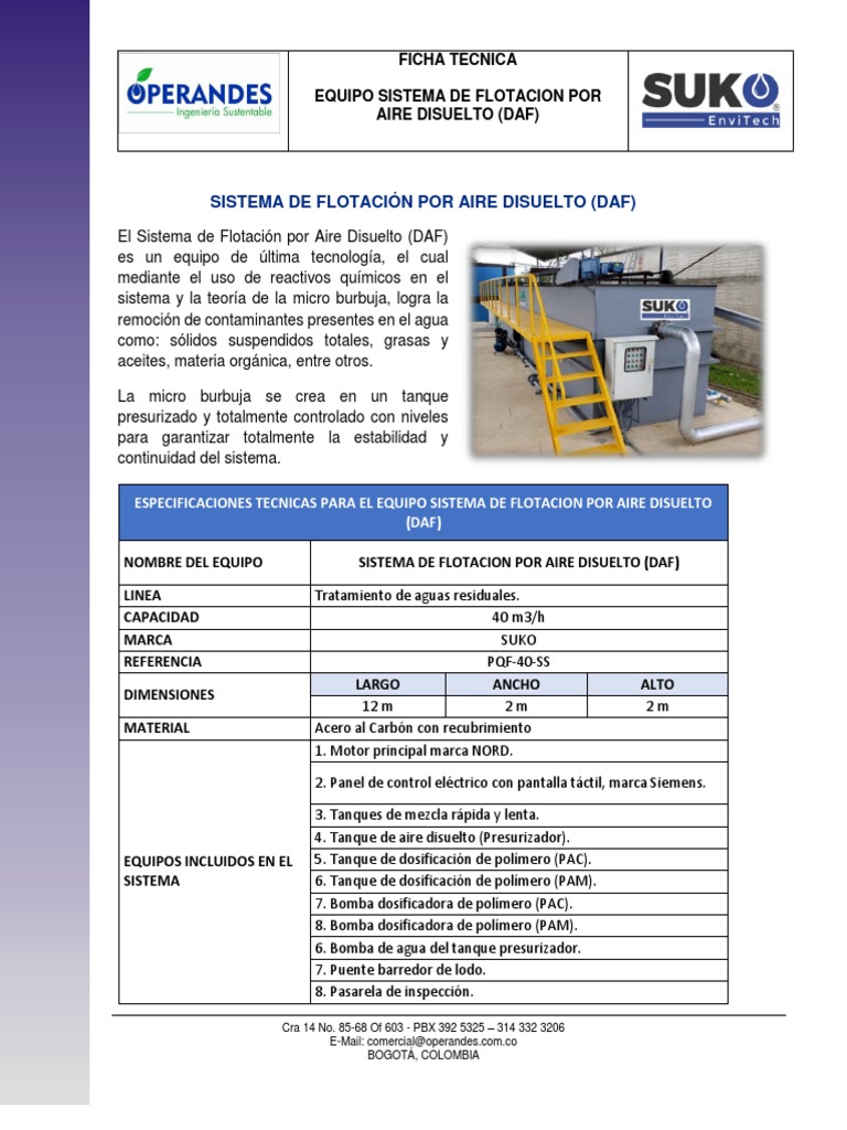 Ficha Tecnica Daf 40M3 | PDF | Materiales | Ciencias fisicas