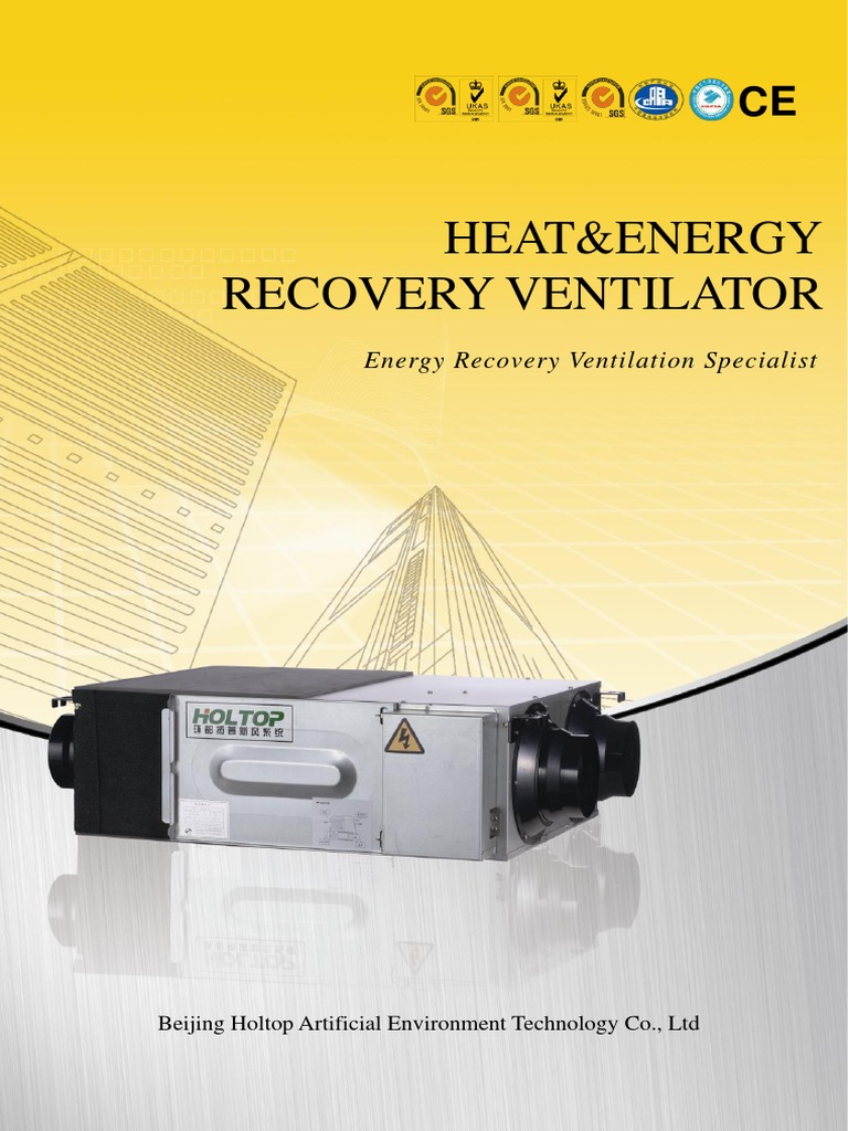 Holtop ERV PDF | PDF | Ventilation (Architecture) | Heat Exchanger