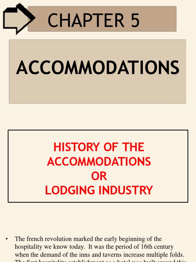 Chapter 5 Accommodation PDF | Download Free PDF | Hotel | Motel