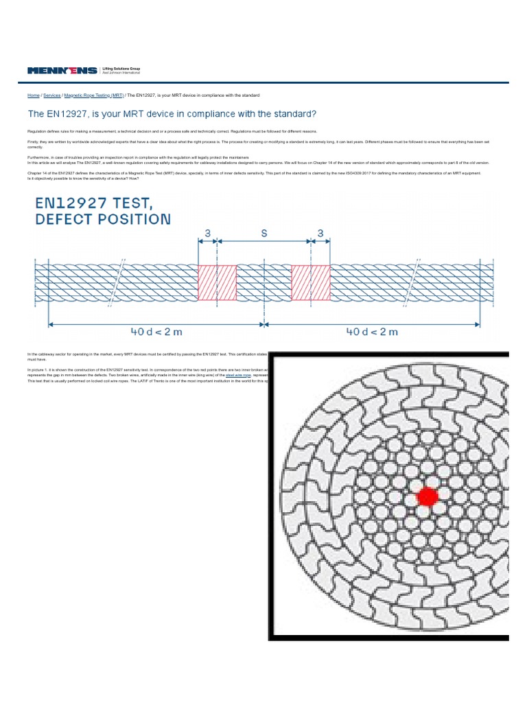 EN12927 Compliance for MRT Devices | PDF | Amplitude | Rope