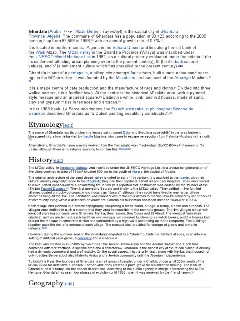 Ghardaïa | PDF | Physical Geography | Earth Sciences