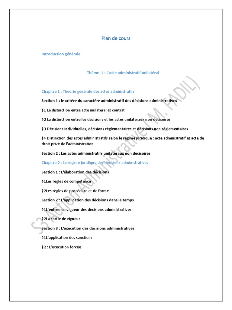 Plan de Cours | PDF