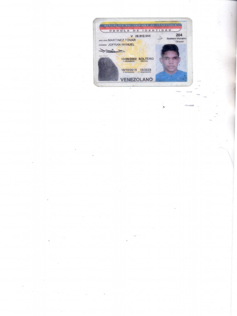 Cedula de Identidad | PDF