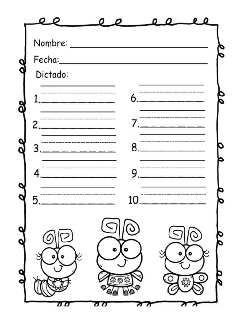 Hoja de Dictado | PDF