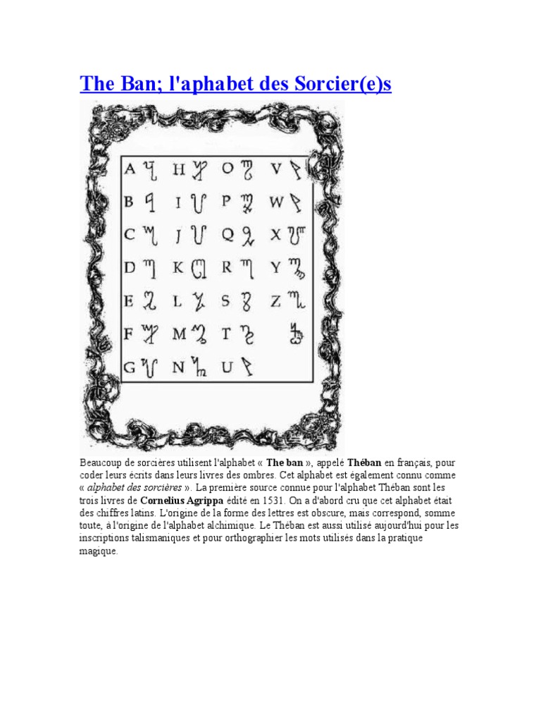 The Ban Alphabet Sorcier PDF Free | PDF