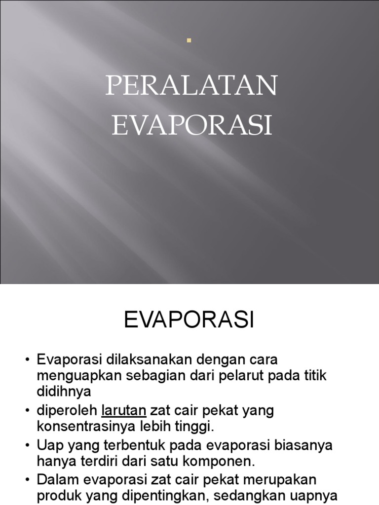Evaporator | PDF