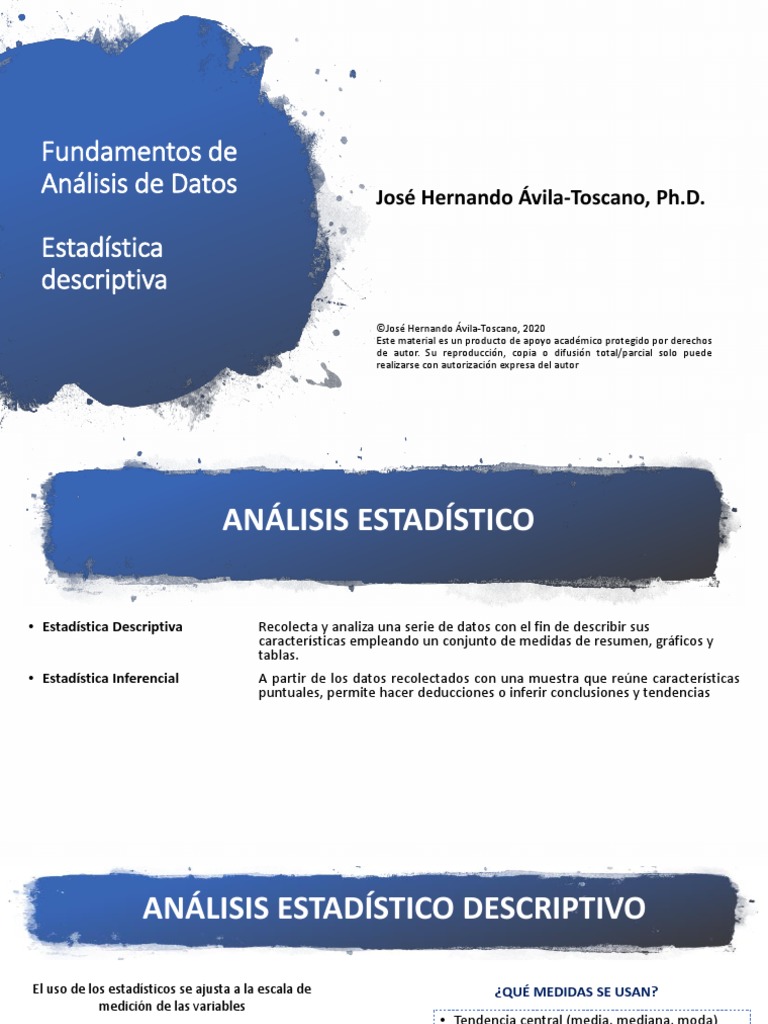 Análisis de Datos Descriptivos | PDF | Estadísticas descriptivas | Estadísticas