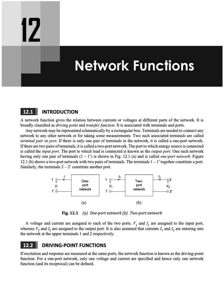 Network Functions-R Singh | PDF | Analog Circuits | Electronic Engineering Network Functions-R Singh | PDF | Analog Circuits | Electronic Engineering