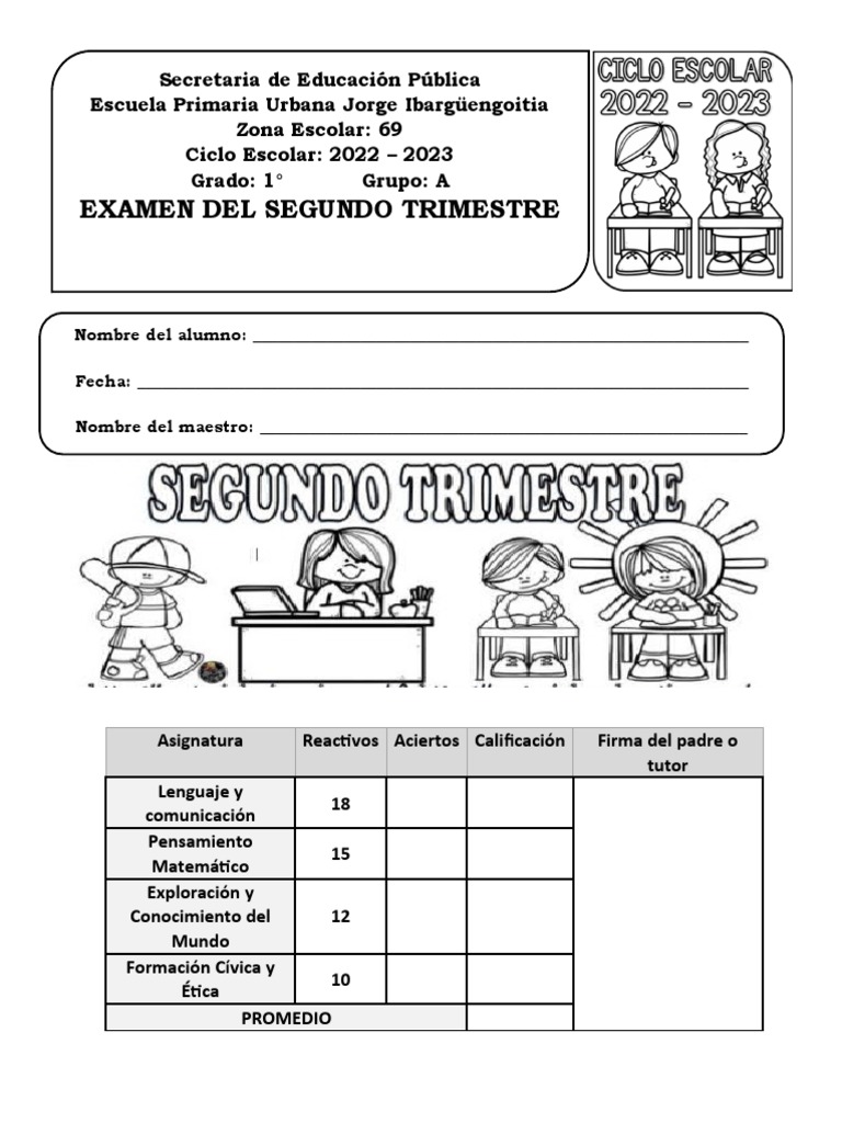 Examen Trimestre 2 | PDF
