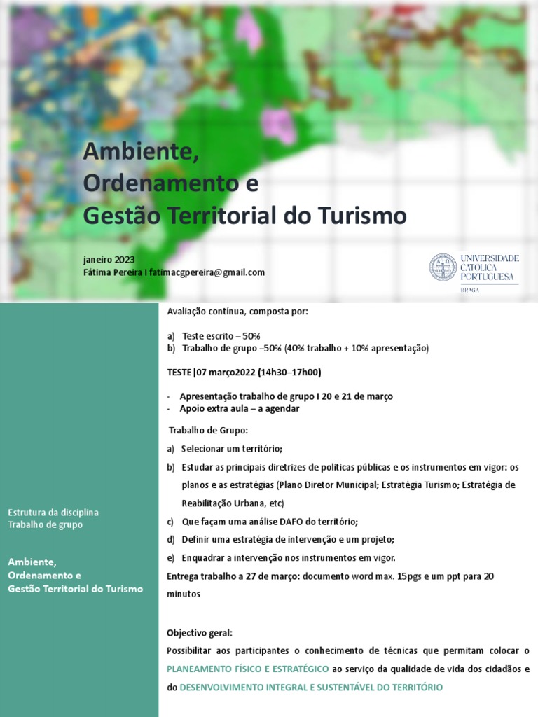Aula 1,2 e 3 I Ambiente, Ordenamento e GestÃ o Do TerritÃ Rio PDF | PDF ...