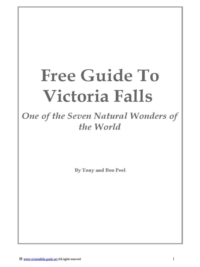 Free Quick Guide To Victoria Falls PDF | PDF | Malaria | Restaurants