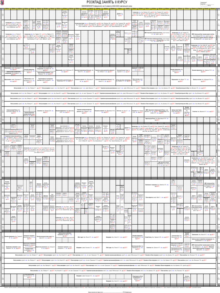Rozklad DEN 2022-2023 2sem BAK 2kurs | PDF