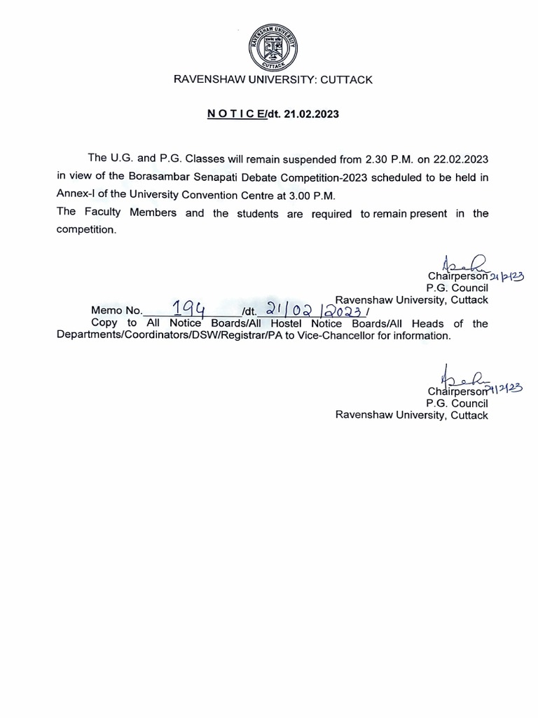 Notice For Debate Competition | PDF