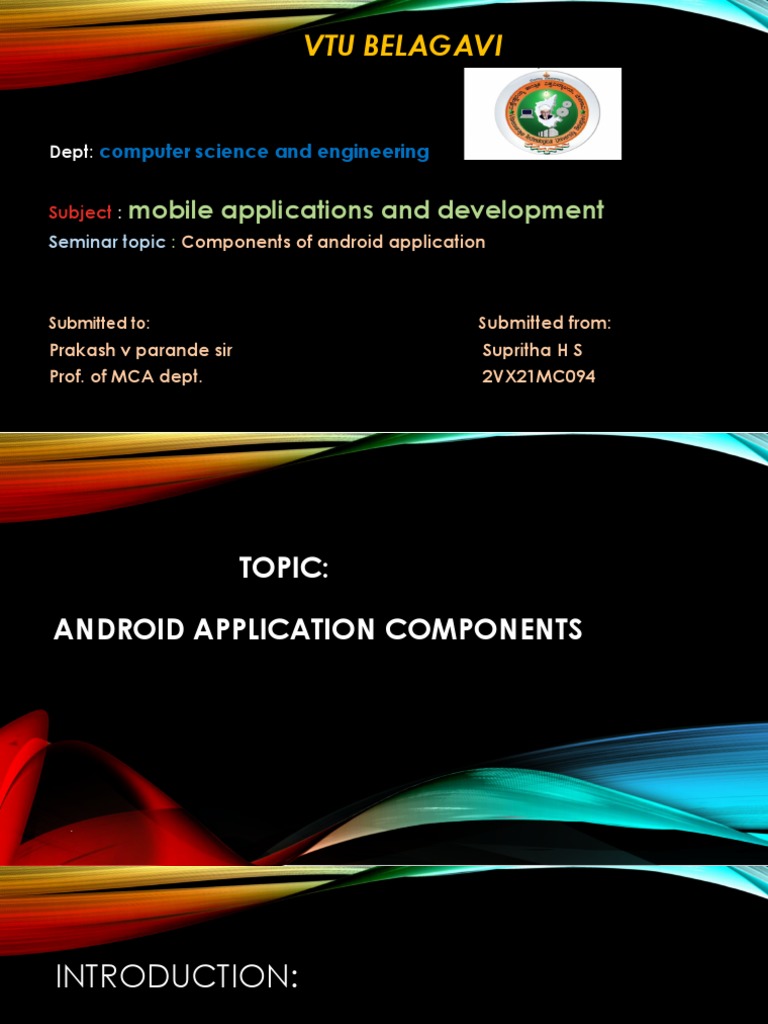 Components of an Android Application: A Breakdown of Activities ...